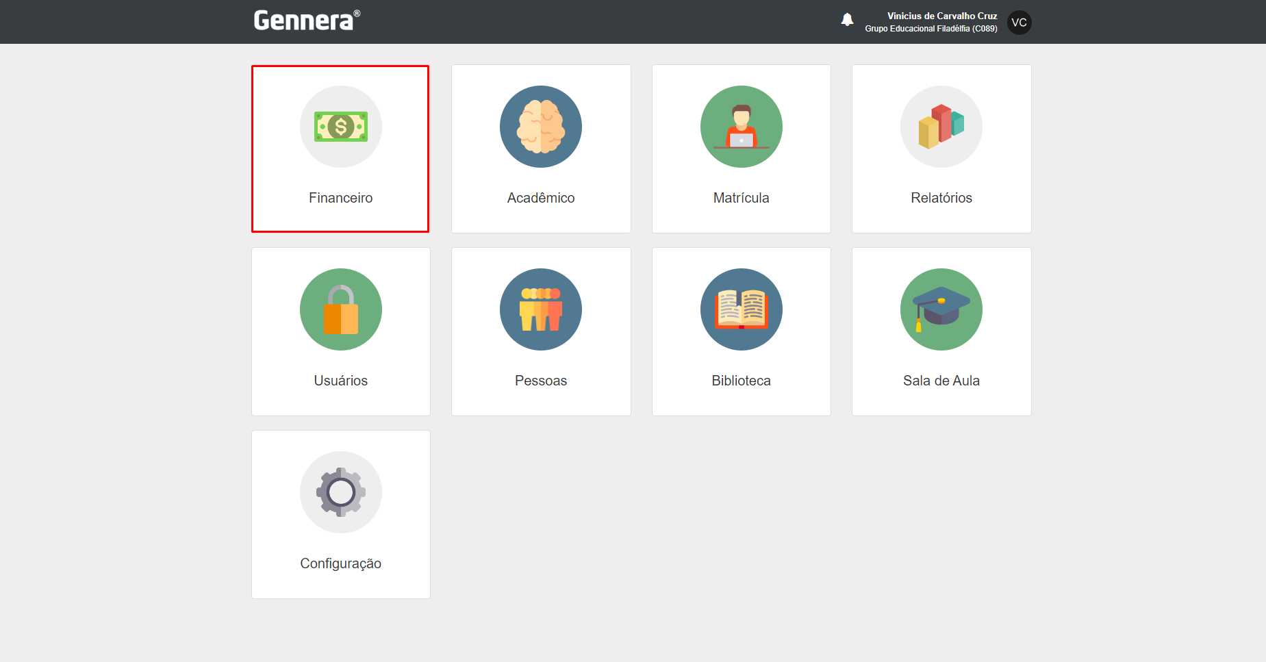 Como criar e aplicar desconto Gennera – Grupo Educacional Filadelfia